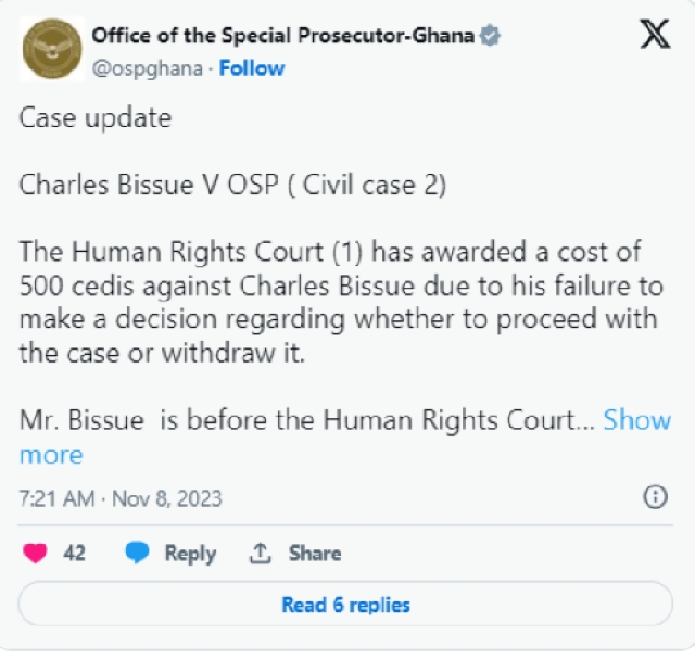 Court slaps ₵500 fine on Charles Bissue | General News